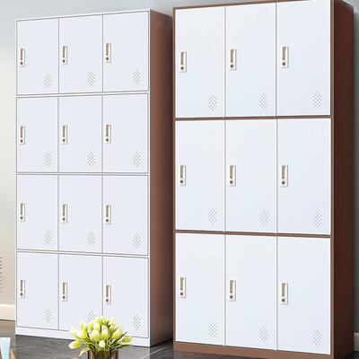 制更储衣柜员工柜宿舍铁钢衣柜车间鞋办柜健身房浴XLT室公室铁皮