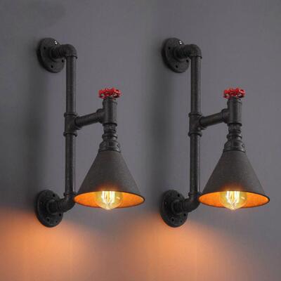 复古工风铁壁灯创意水管床头壁灯美式艺室68400内灯走廊壁过业道