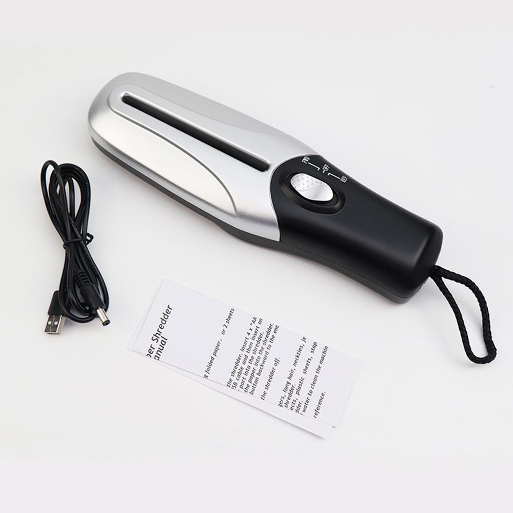 USB电池手持两用型电动碎条状碎纸机A6迷你小型废纸
