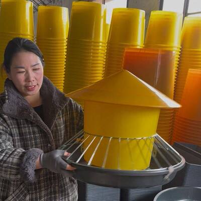 LLE重散养家禽鸡鸭鹅器用饲料槽器采食喂鸡神力下料专自动新款喂