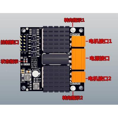 12V24V12A双路直8流电机驱动模块WGF板器H桥秒L29NBTS796010A