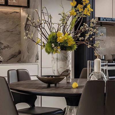 中古新式中拼色果盘饰摆件铜书房ES-A6361客厅茶几餐桌三足高脚托