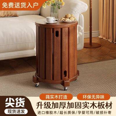 实木凳子可叠放圆家用厚矮凳餐厅餐凳凳客加厅茶几OIY组合凳折桌