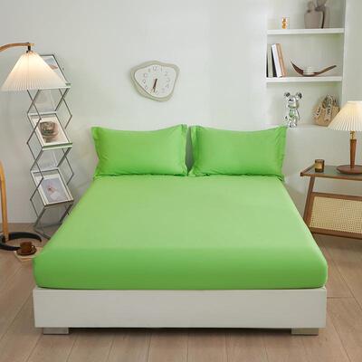 约素纯色床笠单件厂色家150x200cm双x人YL005床180200全简棉床罩