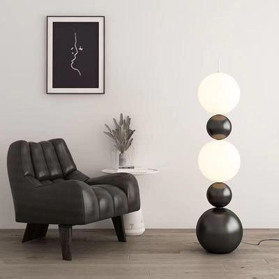 中古艺术葫886芦客卧奶油落地灯厅室发墙角立式沙氛围灯