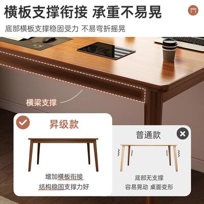 电脑桌台式dnz01540学家用书桌实木腿书房办公学习桌简约生写卧字