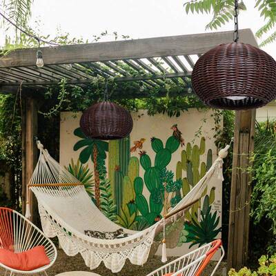 户外防水吊灯庭院灯中式别架墅宿花园民82207景观灯室凉亭外葡萄