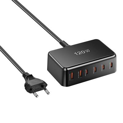 新款12291快0W氮多化镓充电面器120W大功率桌PD功能充头4C2A多口快充