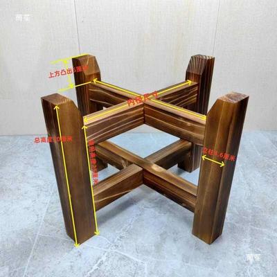 木实架子底子座水缸木FDC花盆架鱼缸架酒坛架手推小石架磨架托盘