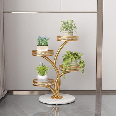 新款客花落植地式阳台置物架绿花架盆托架厅时尚树形铁艺花架UPB