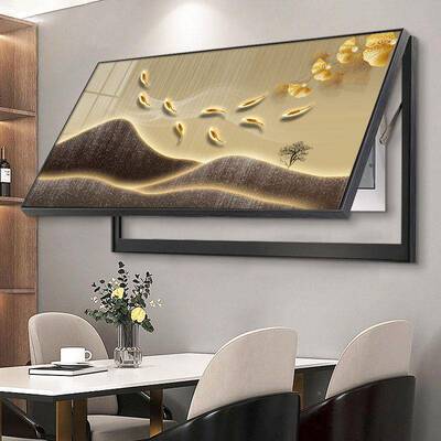 九鱼图大尺寸表箱装GFI画免打电孔电电闸配箱遮挡饰总开关盒大幅