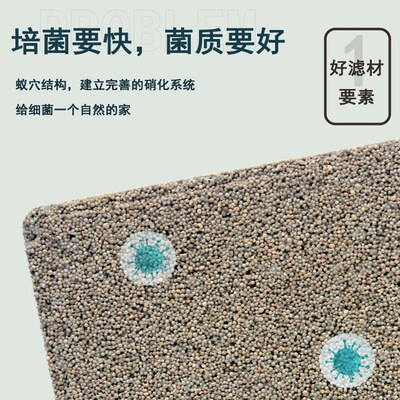 NO1纳米大方砖硝化细菌屋鱼缸过滤滤材陶瓷环底滤生化球培菌净水
