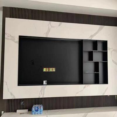 客厅轻3架04不锈30156钢嵌入书电视壁龛柜柜钛金色式置物不锈钢展