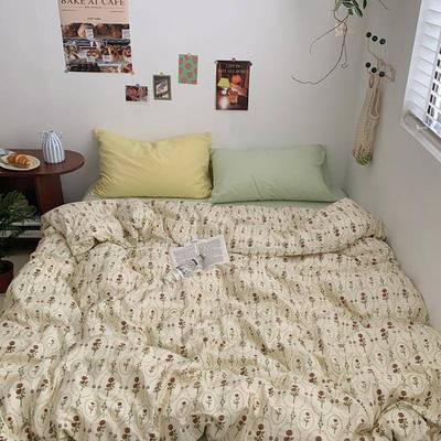 简约全碎花纯棉单品被套单件棉1youke00棉10*200*2350cm风被罩枕