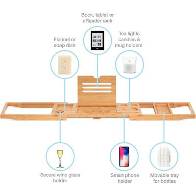 竹折制叠15575浴架缸浴室置物子架泡澡架浴缸置物板多功能泡澡浴