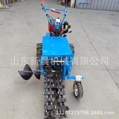 农用柴油CJY扶开槽机自走式双力链条开沟机15马开手沟机