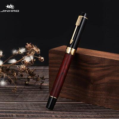 金豪100小世纪原木杆JINHAO新品大师钢笔豆腐100檀木工匠艺术品