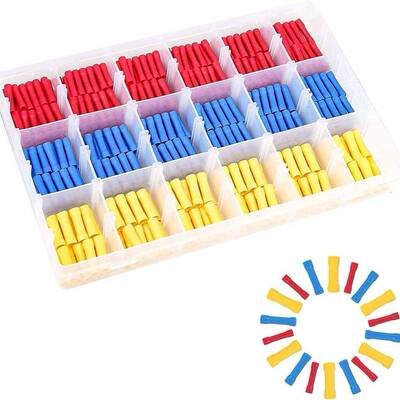 750PCS盒装BV冷压中接管接线端子/绝缘中间对接电线接头