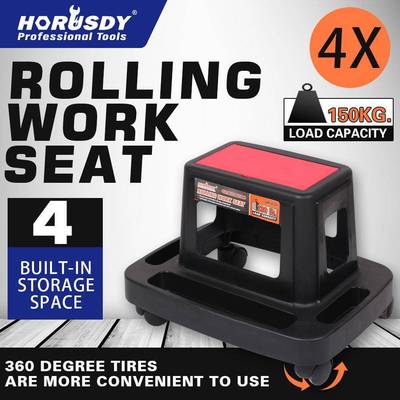HORUSDY修车凳工作间带轮子可移动凳子97317