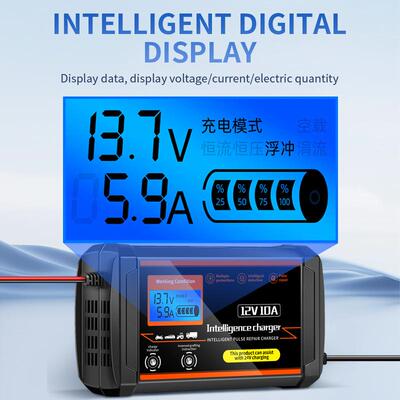 1JCT2V摩托车池充电器12V铅酸电电瓶车充器1电2V24V汽电瓶充电器