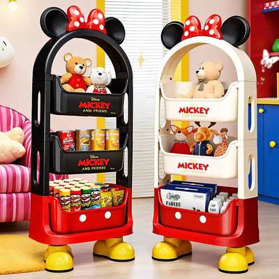 零食收移纳架落地多层置物架子用家物床头动ASN1604分层小推车储