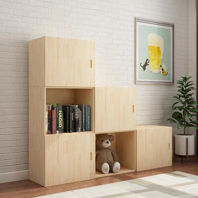 W全7实木箱VZI储物箱榻榻米柜子箱自由小组合箱木箱飘窗柜储物木