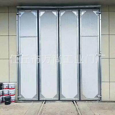 工业叠门厂平移推拉门双开折门仓库保温门74798工折业叠门房厂家