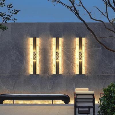 户外灯庭院外墙灯别墅大门壁灯新中云式仿石壁壁灯柱墙面装YT03子