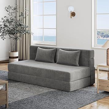 两用住房小户型家用折叠家具布艺沙发双人三人客厅租房懒人沙发床