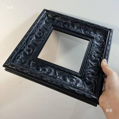 装线宽6.cm黑色巴洛克tj#fgh%u7实框木画相框镜框裱
