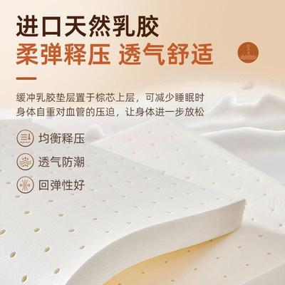 床垫天然棕椰家用可硬垫子老SPH人儿童护腰护脊可折胶叠乳棕偏垫