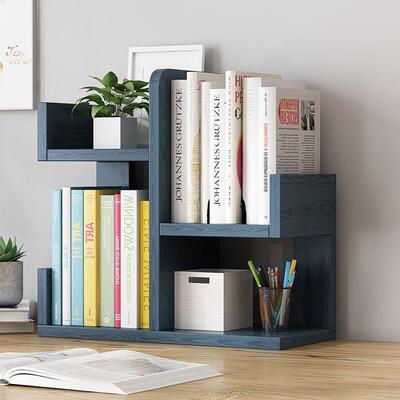 学生用桌收上的桌面书架办置公室简易书架多层书ETQ物架子儿童纳