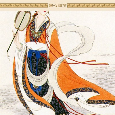 洛神图 洛水女神宓妃神像画 仙女人物画像中式卷轴挂画装饰画定制