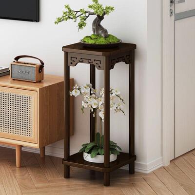 实木花架中式花台室阳台家用落地式内客63892厅置物架花多绿肉萝