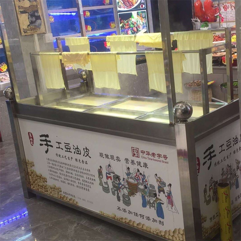 饭店油皮机 蒸汽款油豆皮机 电气两用腐竹机生产厂家免费技术