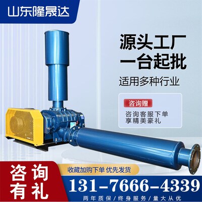 山东罗茨鼓风机养殖增氧机 污水处理曝气低噪音罗兹风机生产厂家