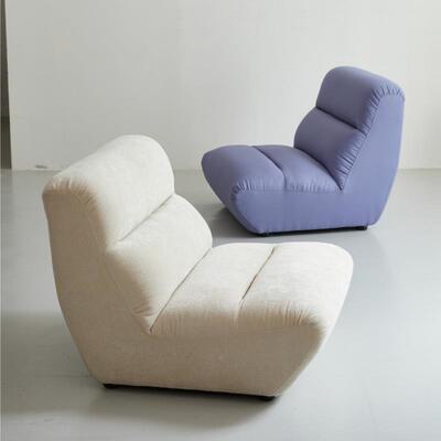 法式复室古高百靠背单椅创意搭小户型客厅卧布艺休人88301闲懒人