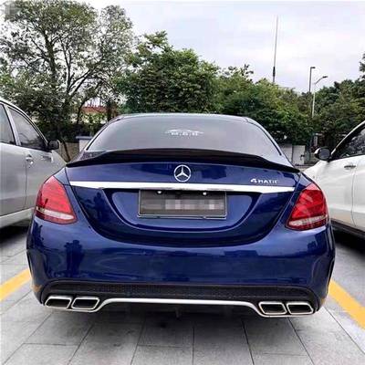 适用于07-21年奔驰C级w204W205尾翼C200C180C260C63改装R款顶翼