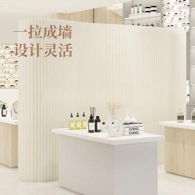 风活折叠约白23964色高隔断客厅展会简动可移动屏风琴纸墙订作厂