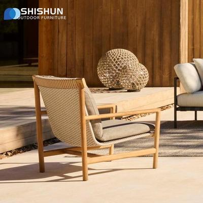 家户外实木木绳编桌椅休闲别民墅庭院花园防72239腐柚桌椅酒店宿