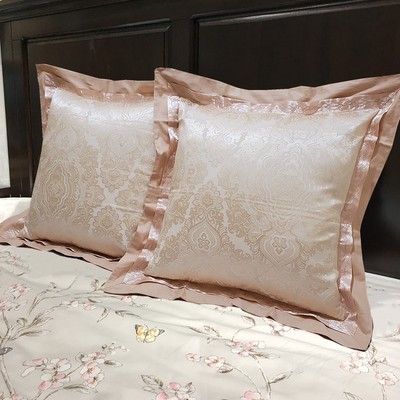 欧式靠垫套60x60全棉贡缎提花大抱枕套床上靠背床头靠枕套55x55