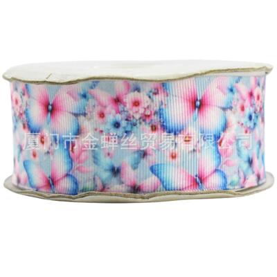 厂直销FSM转丝带蝴印蝶结礼品装织带缎包带花梦幻蝴蝶和风罗热纹