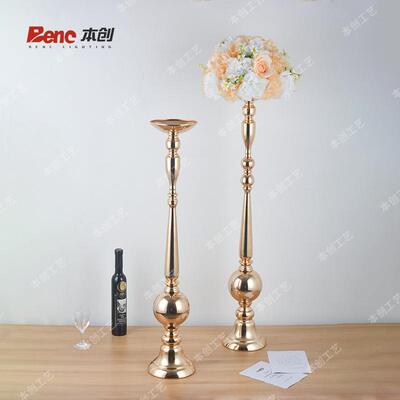 桌金属艺婚庆道具路引铁鱼美人花器主花瓶摆台装饰品欧LVG式摆件