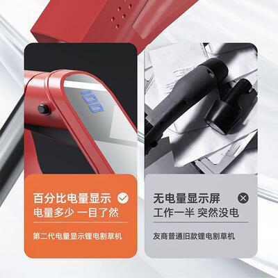 寸数显锂电割9草手机电动除草机多功能AFY小型家用持草打机锄草神