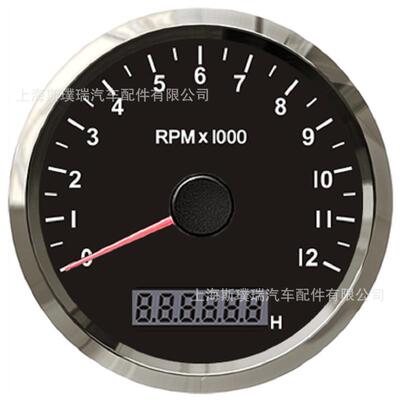 85mm改装车用船用12000RPM转速表小时计大转速仪表多种背光灯