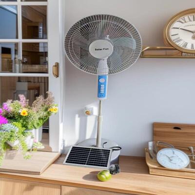 现货厂直销Slar台Fan太家阳能电风扇o01016寸无线家用立式落地扇