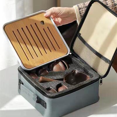 茶陶瓷旅行茶具懒小人便携42280网红式康泡全自动功夫具小套装礼