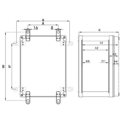 监控电源检修箱-料塑配电箱VC防水P箱LYPHV-504015LY-PHV-5500*40