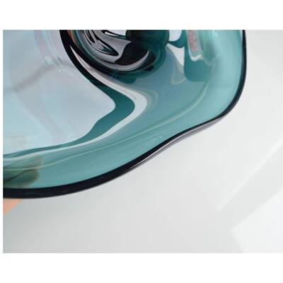 琉大水果蓝客色摆件现代轻奢厅样板璃间酒店售楼处茶几盘桌NJV面