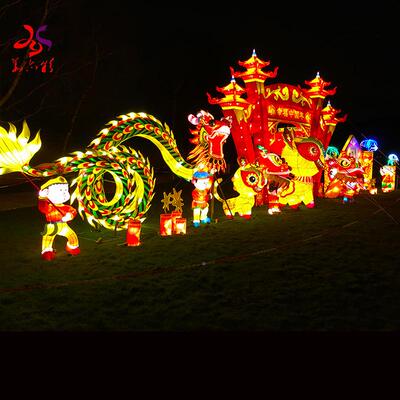 户外民俗型灯笼装饰花灯灯会灯川展工程制作策划跨EET年造放飞四